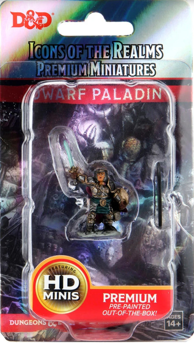 D&D Icons Dwarf Paladin Female miniatuur — Brain Games OÜ
